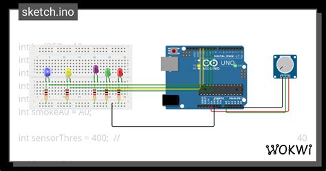 เครื่องตรวจจับควัน No 8 Copy Copy Wokwi Esp32 Stm32 Arduino Simulator