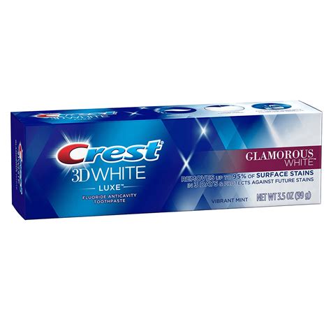 Crest 3d White Luxe Glamorous Toothpaste Luminous Vibrant Mint