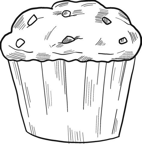 Muffin Coloring Page Colouringpages