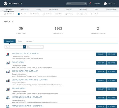 Reports — Morpheus Docs Documentation