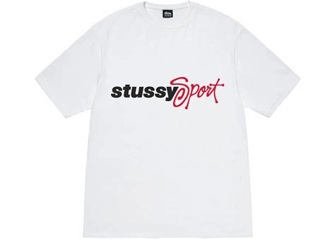 Stussy Sport Script Tee White Mens Ss24 Us