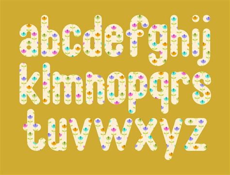 Premium Vector Versatile Collection Of Colorful Floral Alphabet