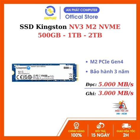 Ổ cứng SSD Kingston NV GB TB TB Chuẩn PCIe x M NVMe Đọc GB s Ghi