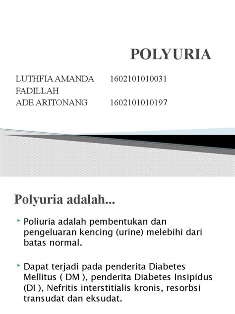 Polyuria Pdf