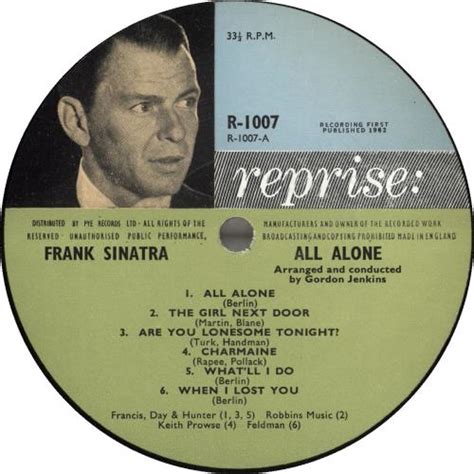 Frank Sinatra All Alone Uk Vinyl Lp Album Lp Record 451082