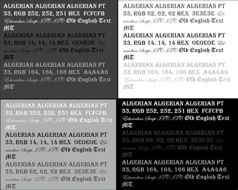 Colour Scheme And Font La Designs