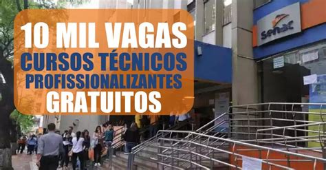 Senac oferece 10 000 vagas em cursos técnicos e profissionalizantes