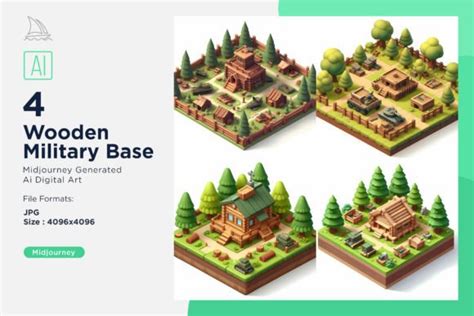 Military Base Isometric Set 22 Graphic By Microstock · Creative Fabrica