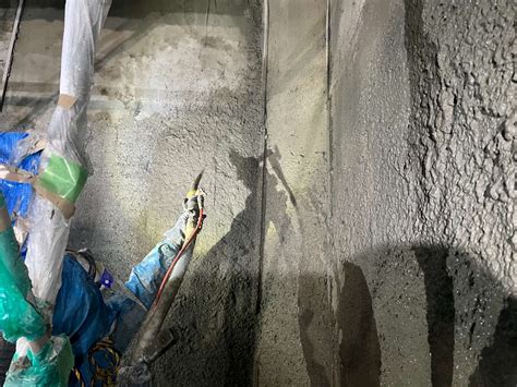 モルタル吹付工事 湿式モルタル吹付工事 表面被覆工事 埼玉県川越市 公共施設の施工事例 茨城県で構造物調査、補修工事【エムズアクト株式会社】