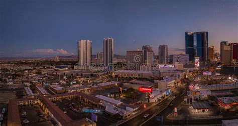 Panoramic Aerial View Of The Las Vegas Strip Editorial Stock Image