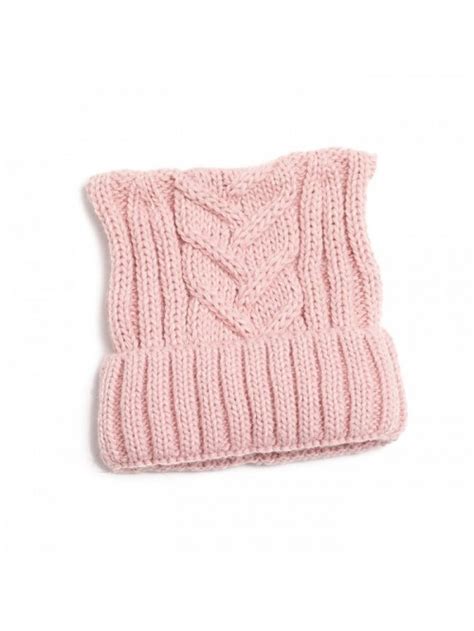 Pussy Cat Hat Women`s March Cat Beanie Pink Winter Hat For Women Lined