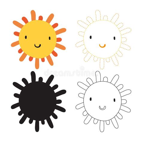 Sun Worksheet Vector Design Stock Vector Illustration Of Design