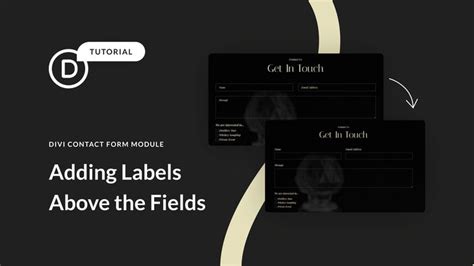 How To Add Labels Above The Fields In Divis Contact Form Module Contact Form Labels Virtual