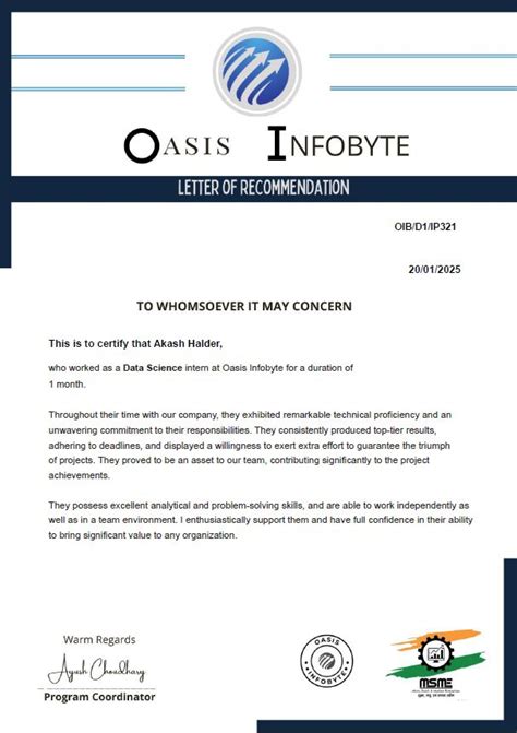 Akash Halder On Linkedin Datascience Internshipjourney Letterofrecommendation Careergrowth