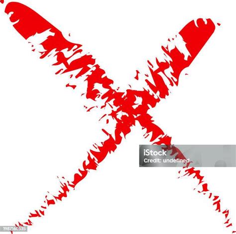 Red Cross Sign Icon Wrong Mark Icon Red Cross X Symbol Grunge X Icon