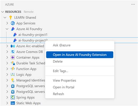 Azure Ai Foundry For Visual Studio Code 拡張機能を使用する Azure Ai Foundry