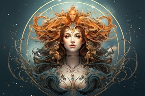 Virgo Signo Del Zodiaco Ia Generativa Foto Premium