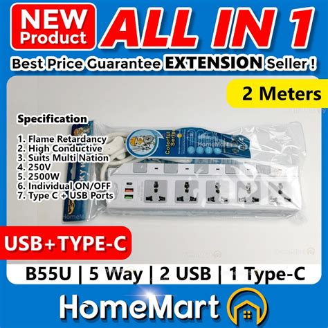 Usb Type C Extension Universal Power Strip Extension Plug Power Socket Electric Sockets Elektrik