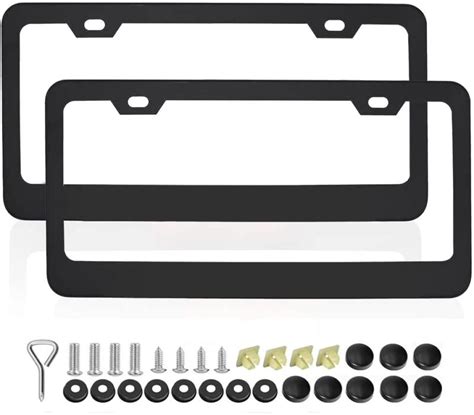 2 Porta Placas Para Auto Marcos De Matrícula Delantera Y Trasera Prueba