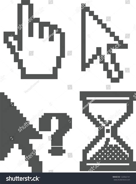 Cursor Icons Set Vector Stock Vector Royalty Free Shutterstock