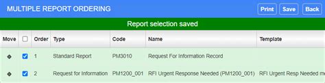 Cmic Field Printing Multiple Reports