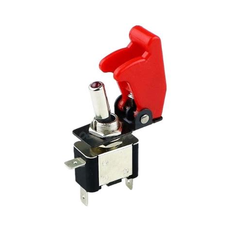 Toggle Switch With Red Cover And Led Light Auto Cape Accessories