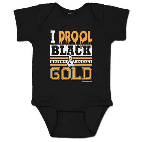 I Drool Black And Gold Infant One Piece Chowdaheadz