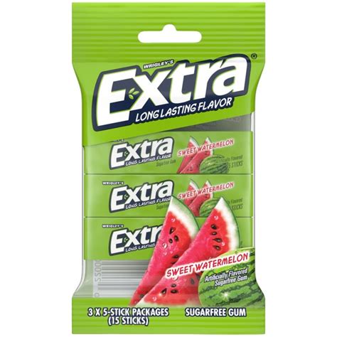 Extra Sweet Watermelon Sugarfree Chewing Gum Multipack 3 Packs Extra