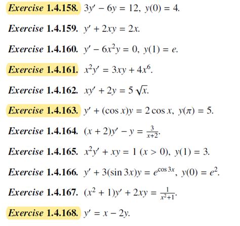 Solved Exercise 1 4 158 3y 6y 12 Y 0 4 Exercise Chegg Com