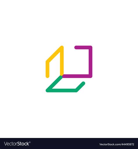 Colorful Logo Cube Box Icon Royalty Free Vector Image