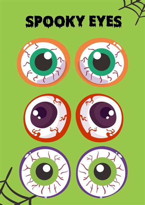 Printable Spooky Eyeballs For Crafts Spooky Eyes Pumpkin Carving