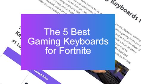 The 5 Best Gaming Keyboards For Fortnite 🥇 2023 Edition