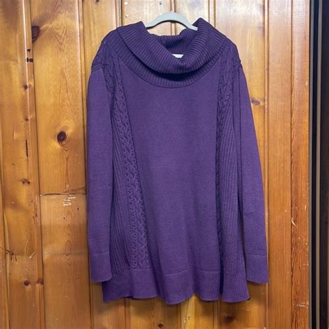Avenue Sweaters Purple Turtle Knock Sweater Poshmark