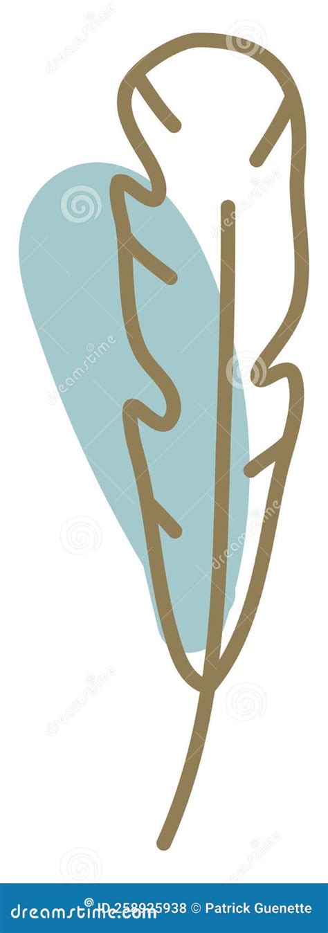 Blue Bird Feather Icon Stock Vector Illustration Of Graphic 258925938