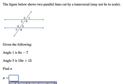 Solved The Figure Below Shows Two Parallel Lines Cut By A Chegg