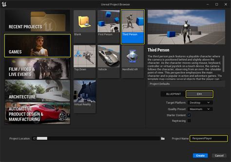 respawning a player character unreal engine 5 4 documentation epic