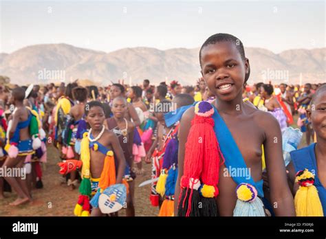 Ludzidzini Swaziland Africa Annual Umhlanga Or Reed Dance Ceremony
