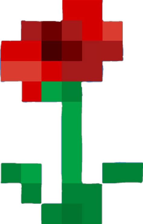 Minecraft Poppy In 2025 Minecraft Pixel Art Poppies Pixel Art