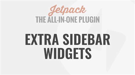 Jetpack Extra Sidebar Widgets By Wp101®