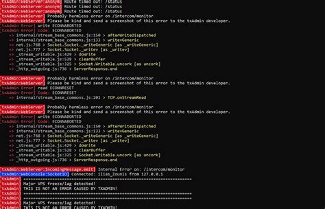 txadmin errors server discussion cfx re community