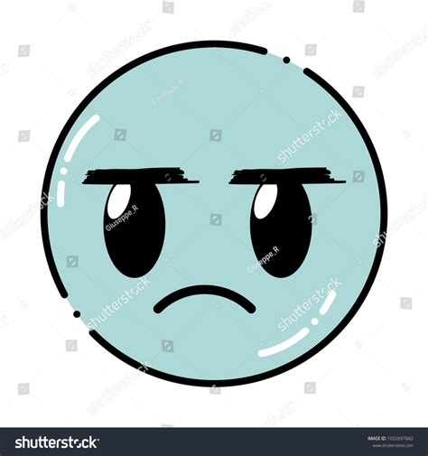 Color Annoying Face Gesture Emoji Expression Stock Vector Royalty Free