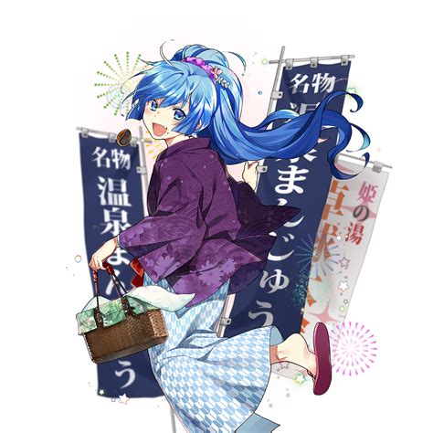 Uchi No Hime Sama Ga Ichiban Kawaii 1girl Ahoge Bag Banner Barefoot Basket Bag Blue Eyes