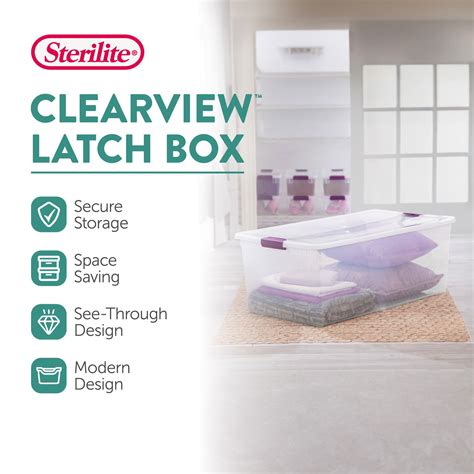 Sterilite 8 Pack 110 Quart Clearview Latch Box
