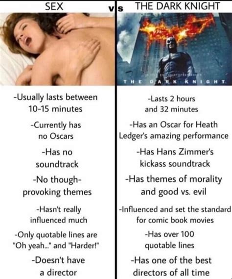 I Think These Are Valid Points Comparing One Of The Best Superhero Movies To Sex R