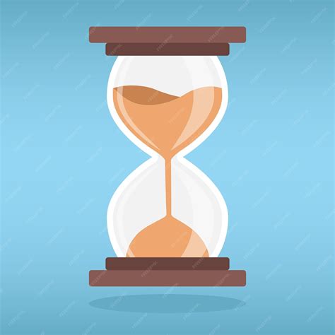 Flat Hourglass Vector Illustration Premium Vector
