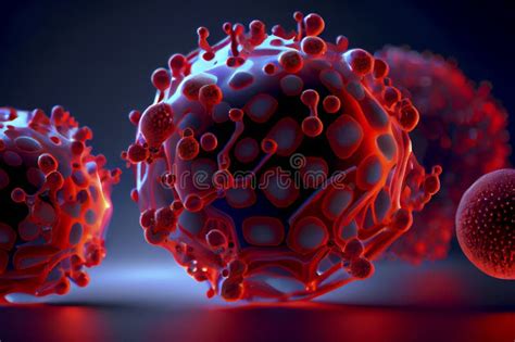 Cancer Cells Malignant Cells Generative Ai Illustration Stock Illustration Illustration Of