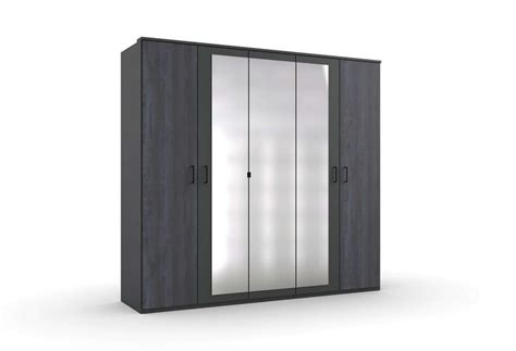99rooms Drehtürenschrank Mailand Digi Steel Optik Graphit