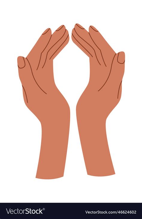 Hands Holding Gesture Royalty Free Vector Image