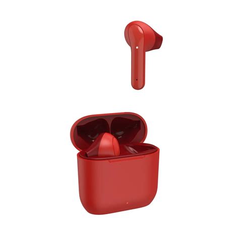 Freedom Light Bluetooth Headphones True Wireless Earbuds Voice Ctrl Red Hama Hama