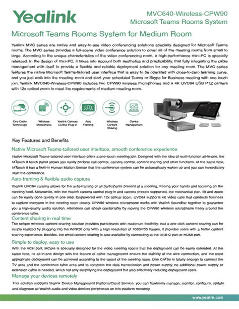 Yealink Mvc640 Presentation Partner